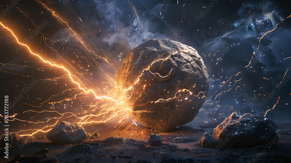 A dynamic portrayal of the moment the earth shook and the stone was ...