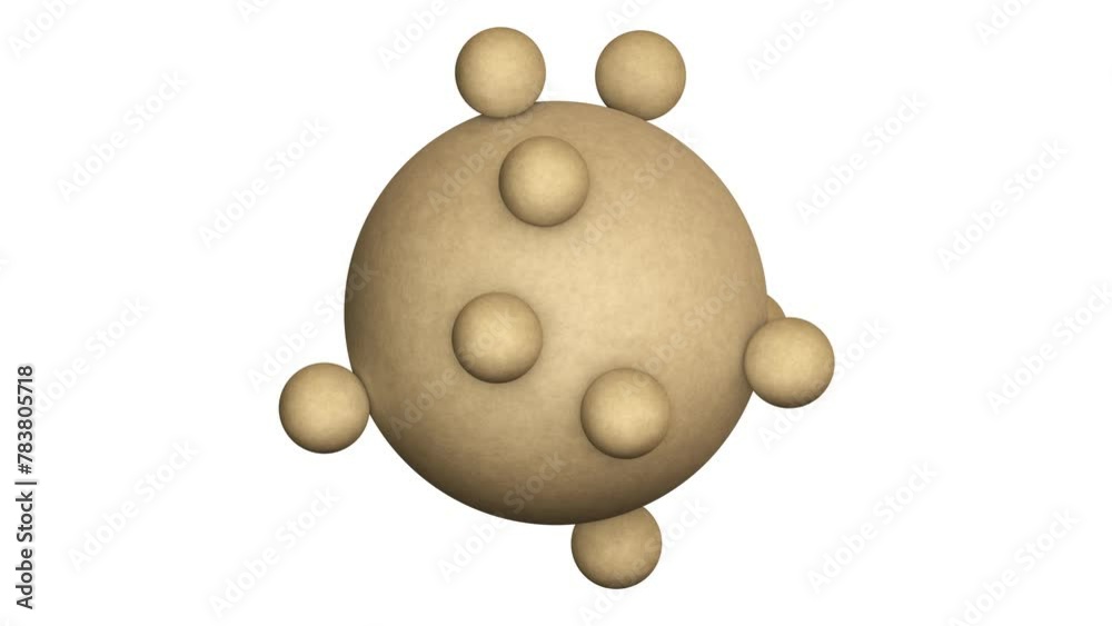 Realistic looping 3D animation of the spinning recycled carton sphere ...