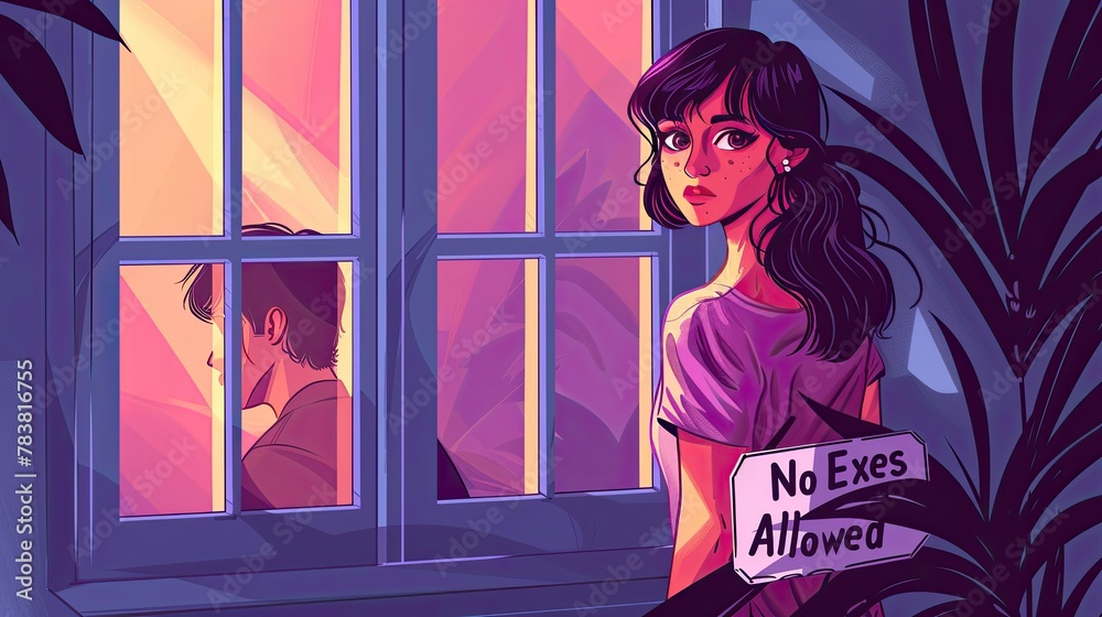 banner background National Ex-Spouse Day theme, and wide copy space, An ...