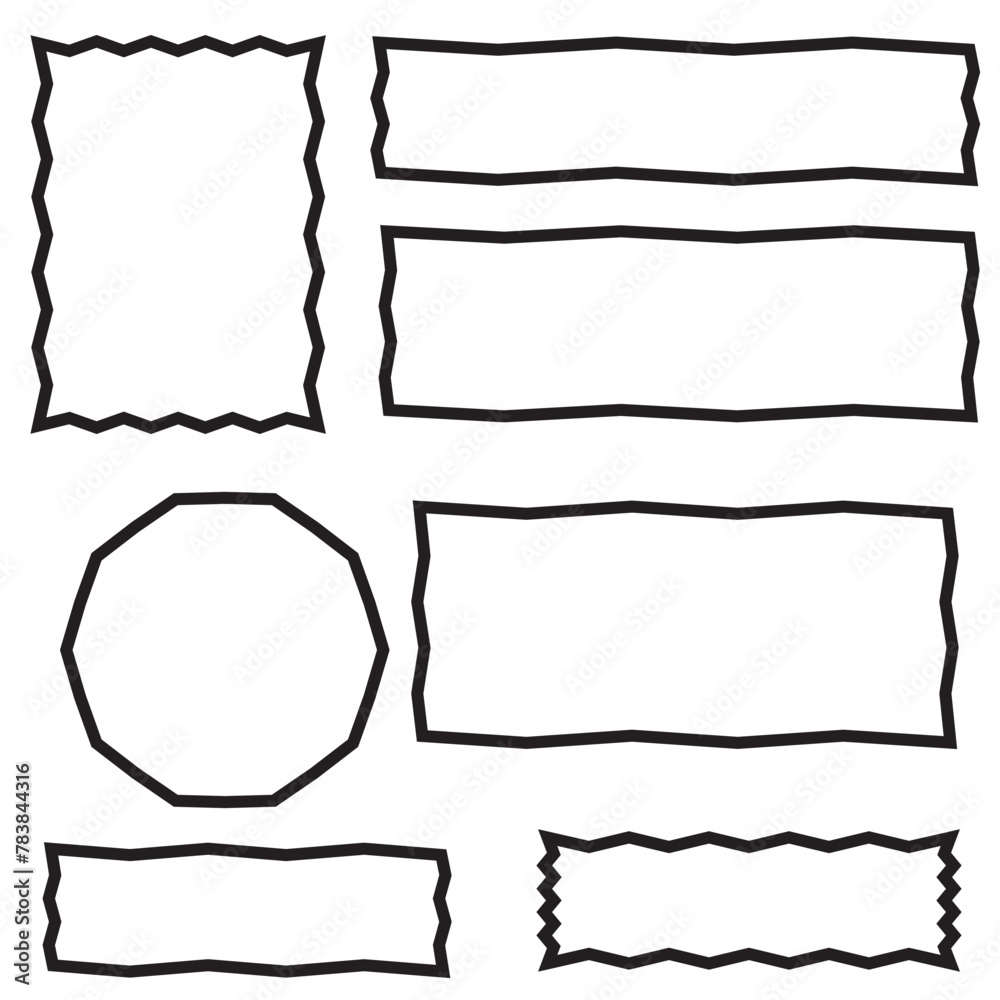 Handdrawn doodle grunge square highlights. Charcoal pen rectangle ...