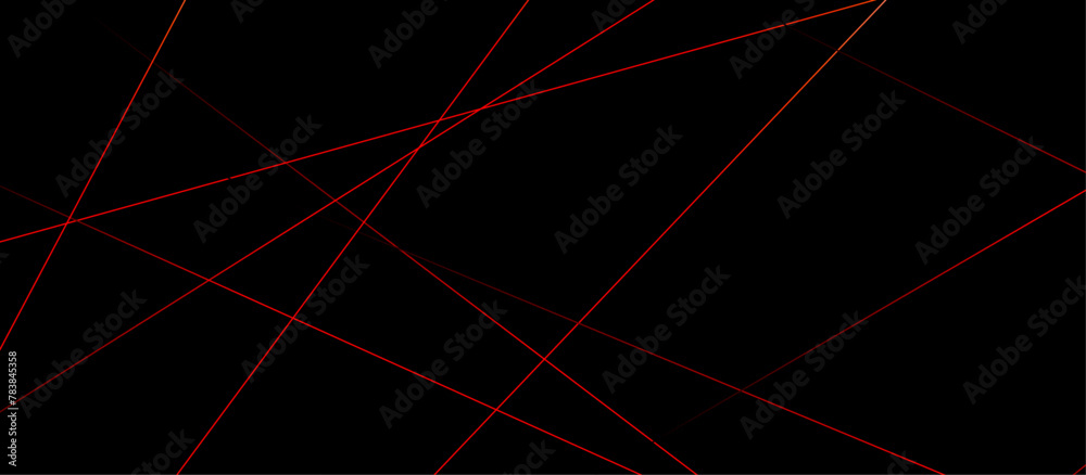 Abstract red and gold lines on black background. Luxury black ...