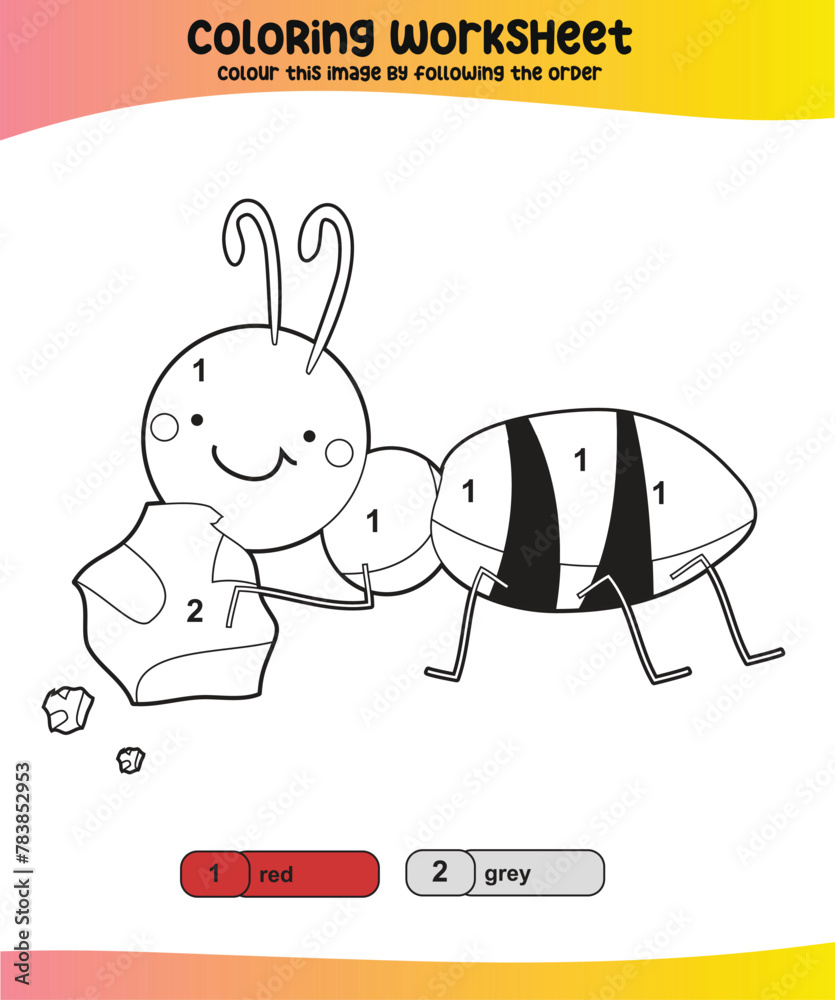 Coloring worksheet page. Educational printable coloring worksheet ...
