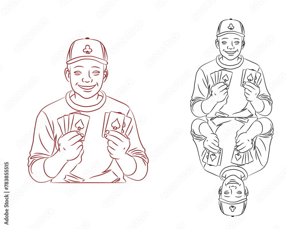 Wojak holding cards, wojak memes, funny illustration,boy holding card ...