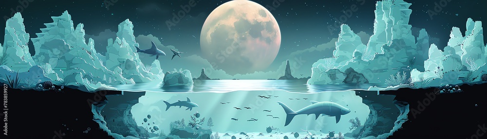 Imagine an underwater utopia where bioengineered creatures roam ...