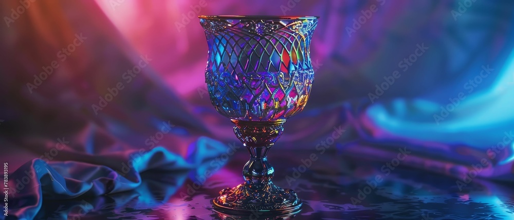 Ancient goblet, etched with intricate patterns, bestows limitless ...