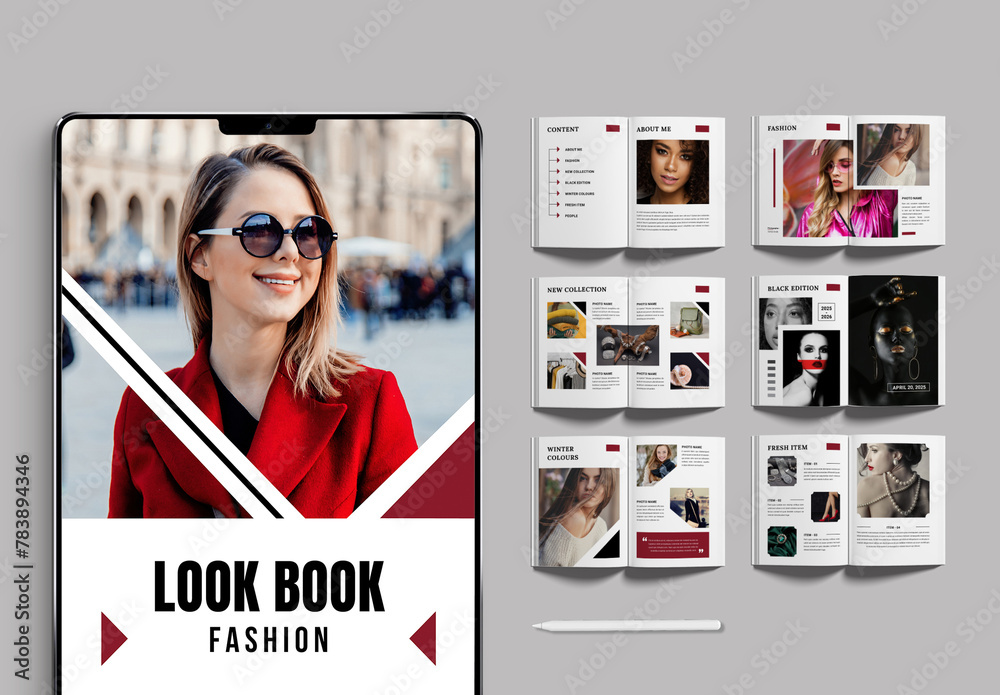 Modern Fashion Lookbook Layout Stock Template | Adobe Stock