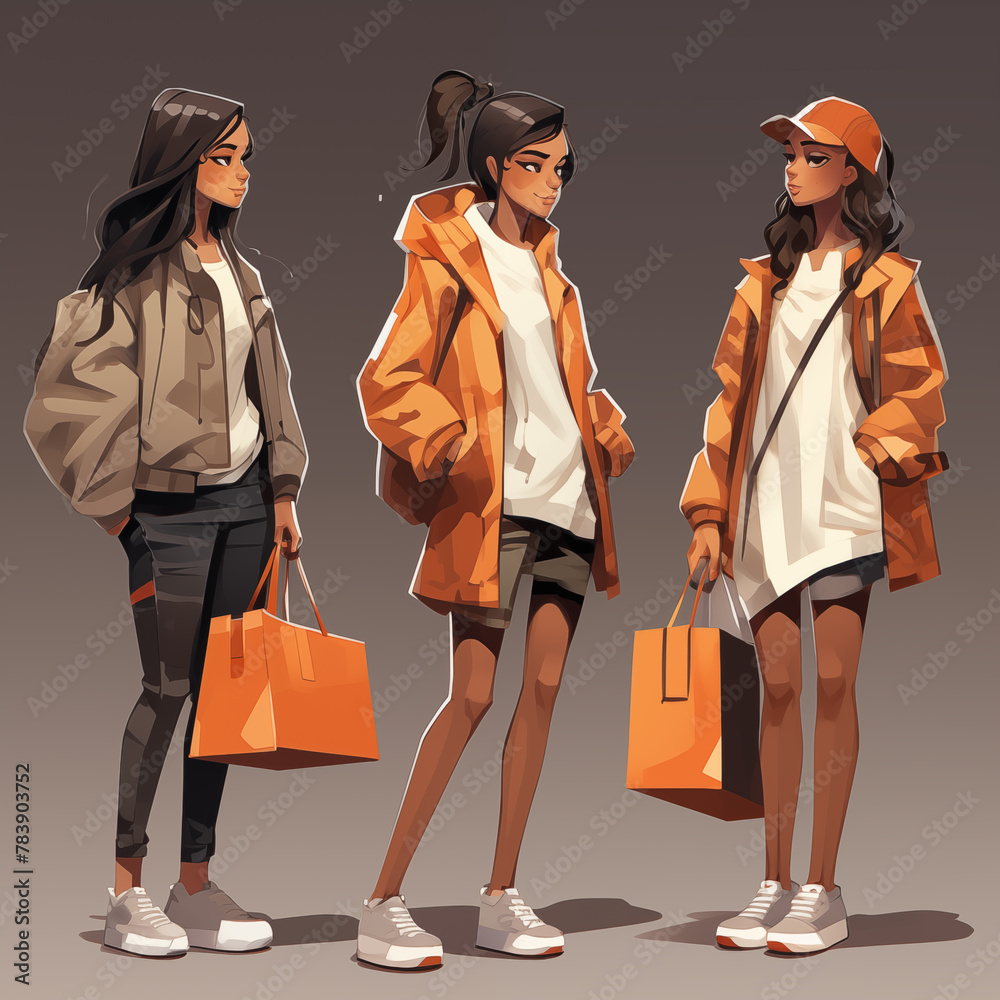 shopper layouts for a teenager.An empty shopper.there are several ...