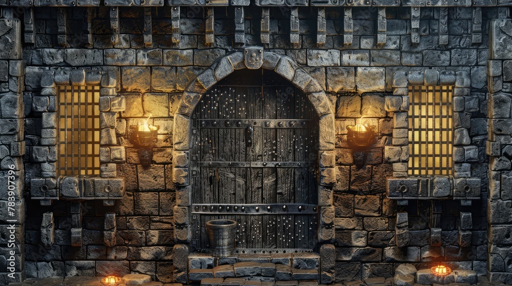 Dungeon Game Asset: Mediaeval Castle Tile Set. Medieval Dungeon Tileset ...