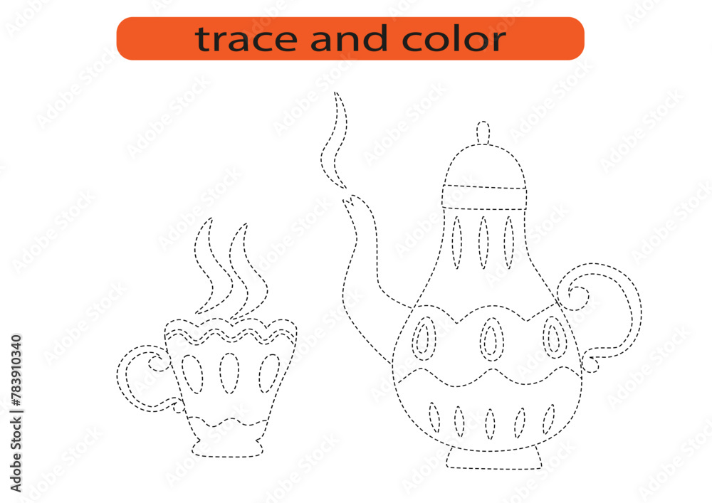 Handwriting practice for kids. Draw lines for kids. Trace and color ...