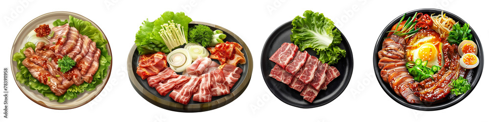 Samgyeopsal clipart collection, symbol, logos, icons isolated on ...