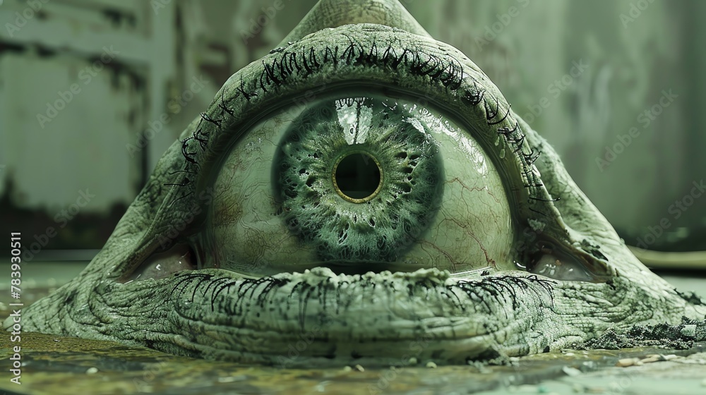 Explore the unsettling fusion of health and horror with an eye-level ...