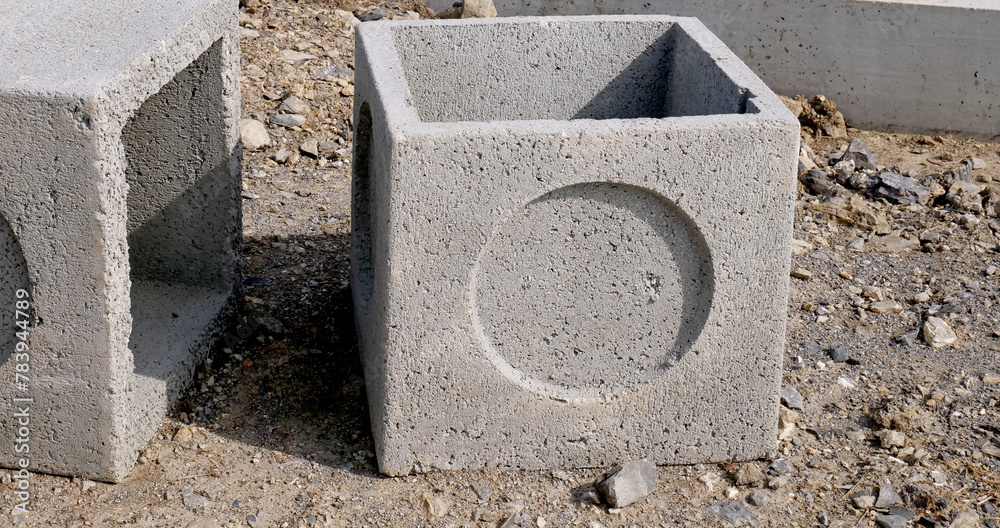 Reinforced concrete cubes Stock Photo | Adobe Stock