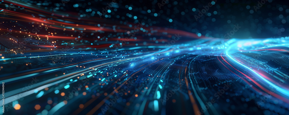 Abstract technology background with clear representation of fast global ...