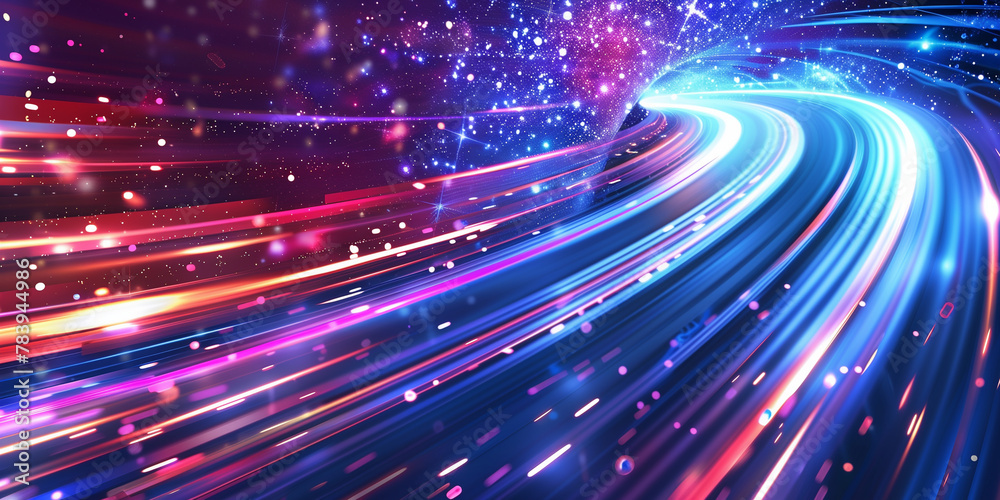 Abstract technology background with clear representation of fast global ...