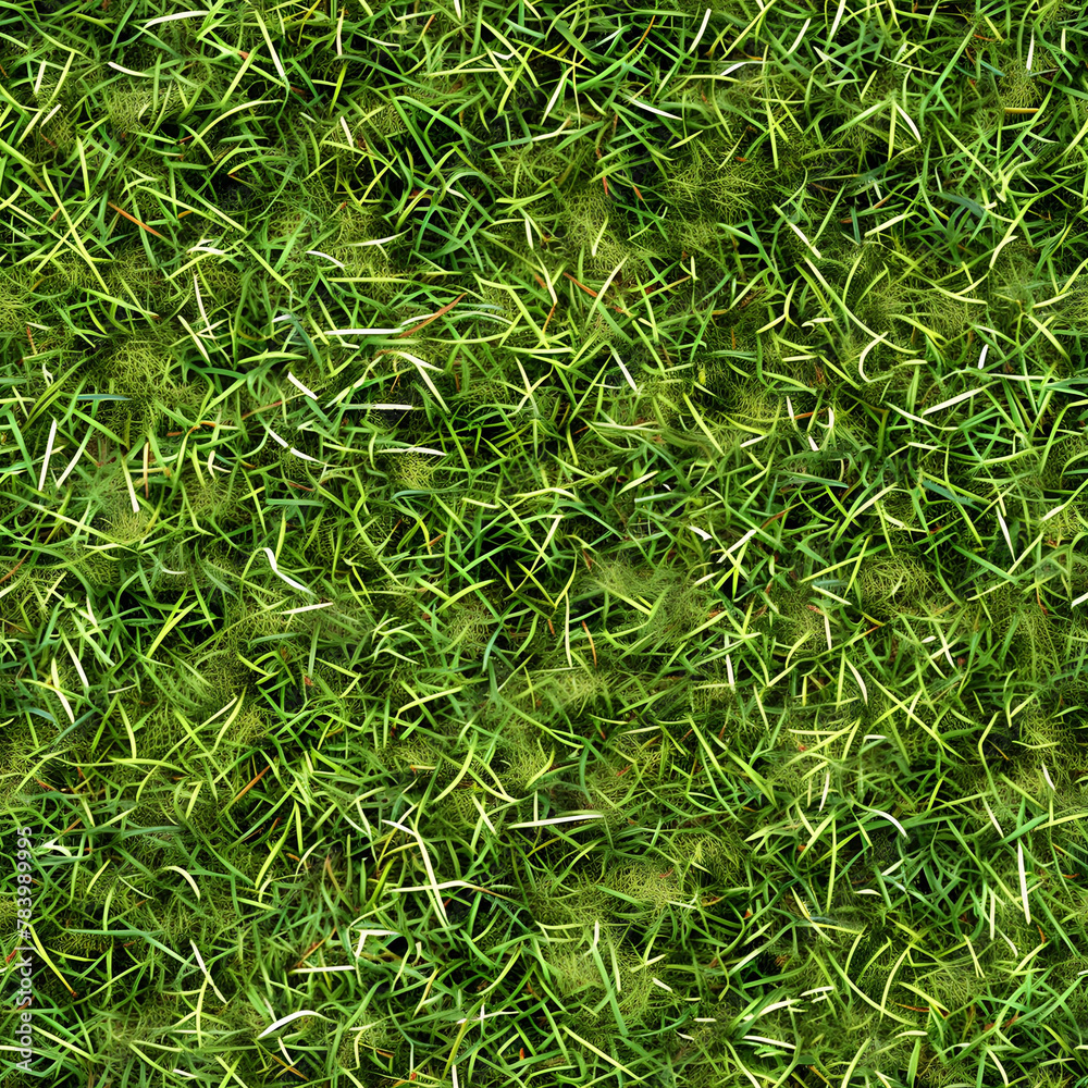 seamless grass texture tile top view short cut green natural lawn ...