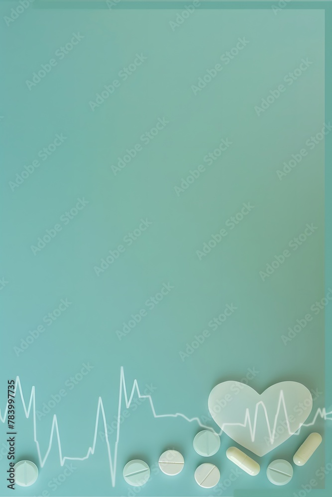 Boarder vertical medical context banner template blank with copy space ...