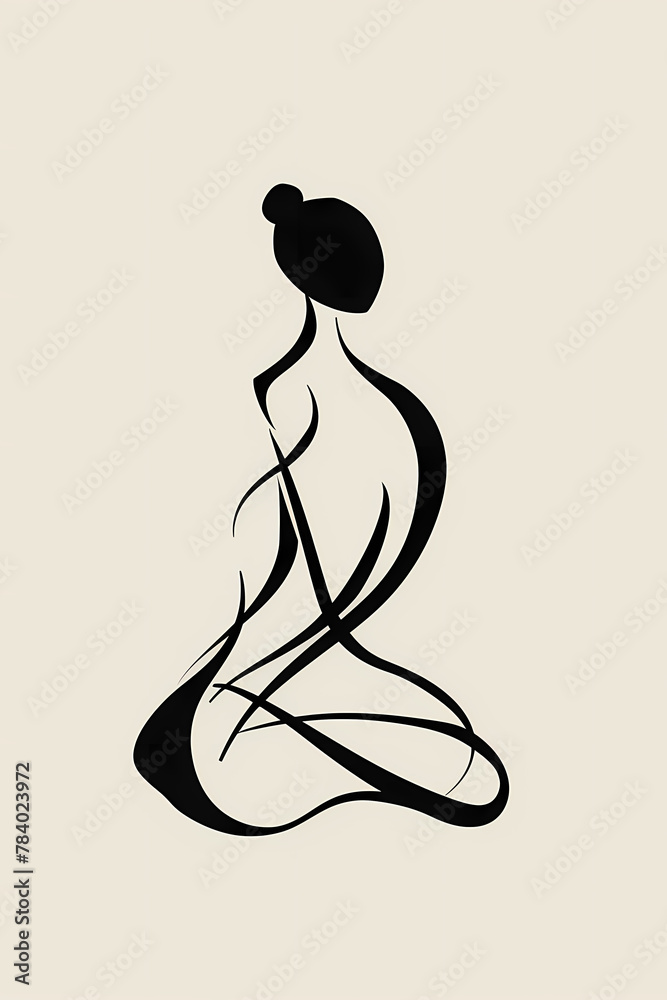 Minimalist Female Profile Line Art Abstract Woman Silhouette Logo ...