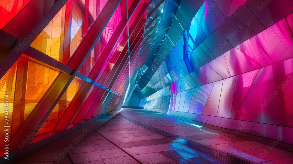 The spectrum is used to create a piece of architecture. The ...