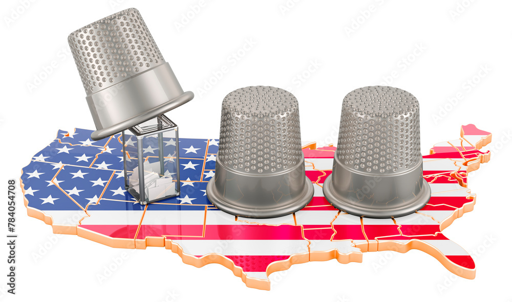 Electoral fraud, election manipulation in the USA, concept. 3D ...