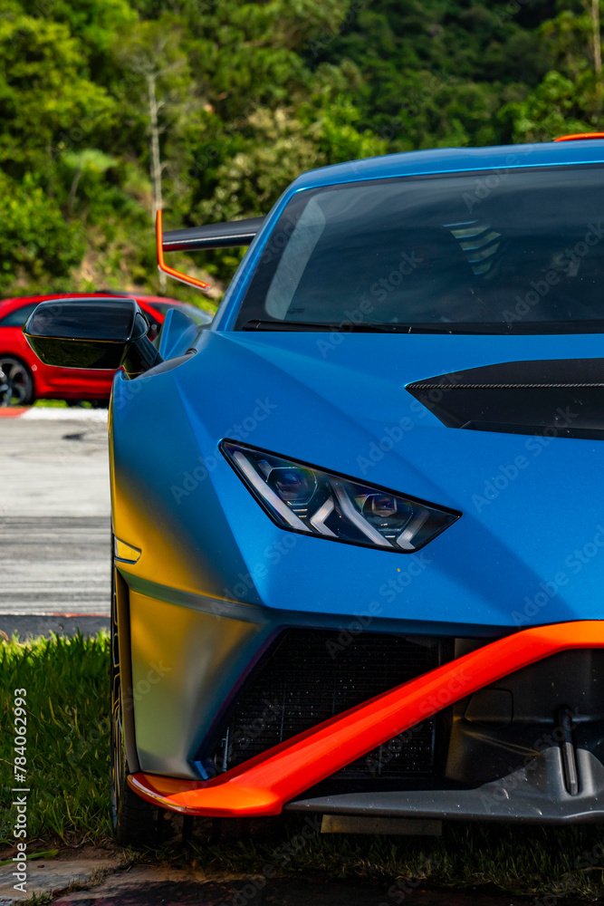 Lamborghini Huracán STO front view, headlight focused shot - Italian ...