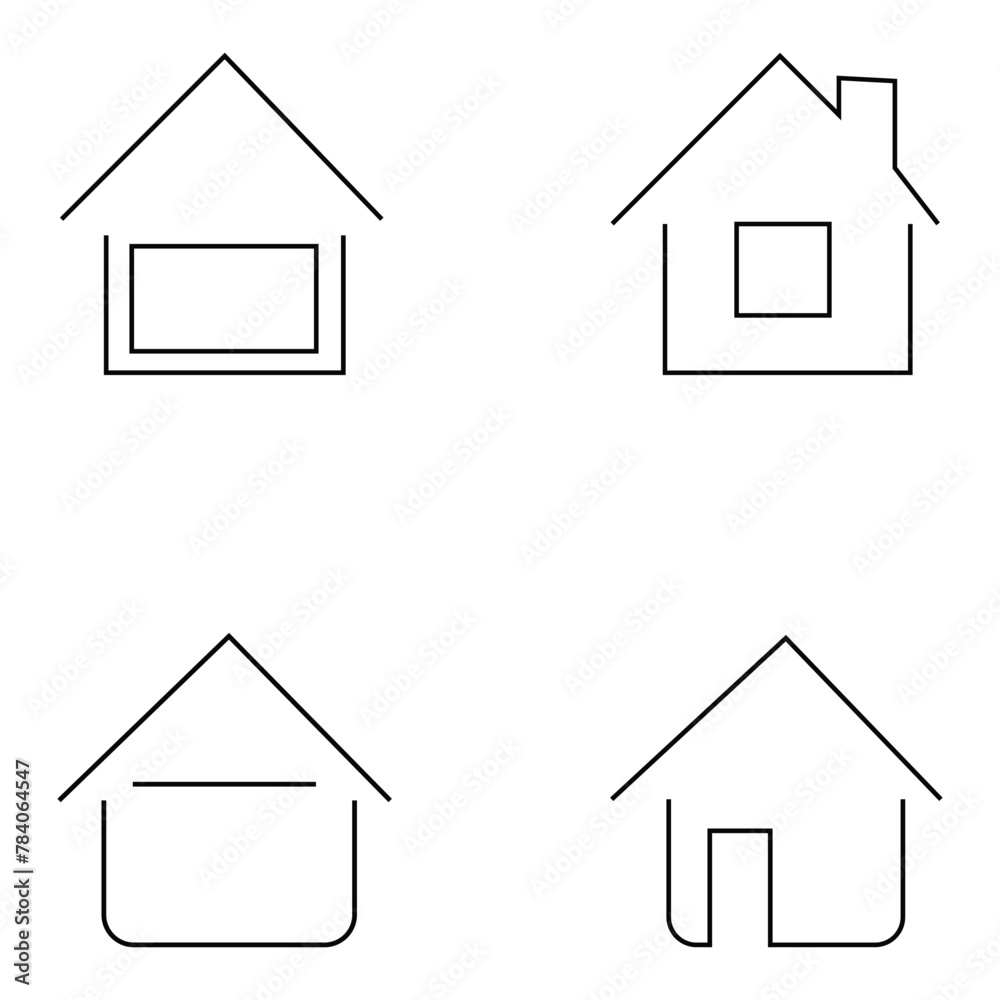 house icon vector from business collection. Thin line house outline ...