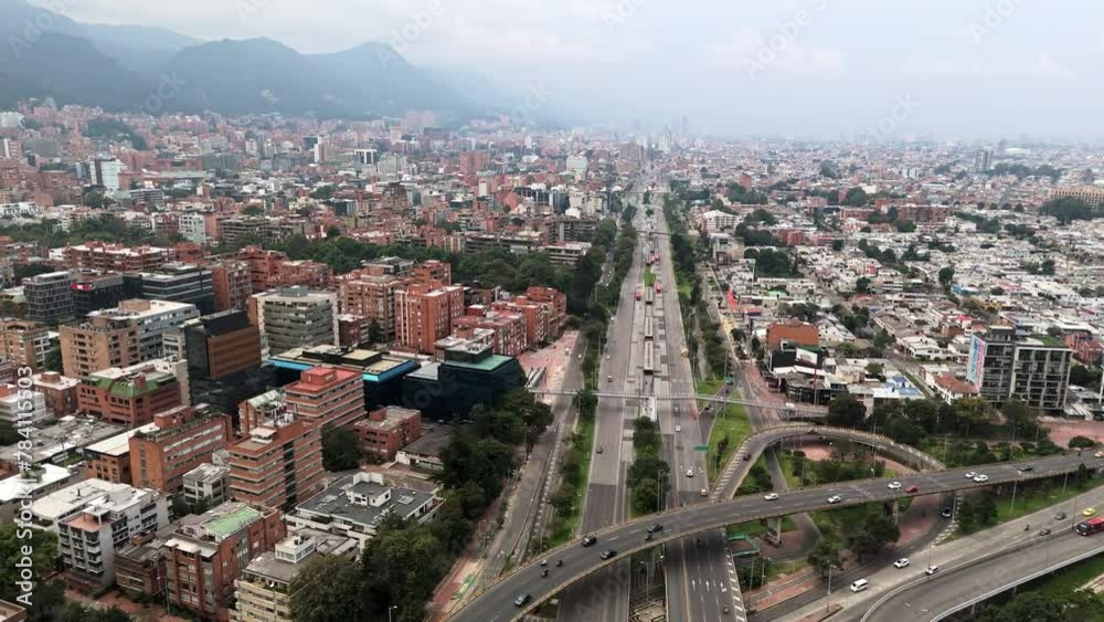 Vidéo Stock Toma aérea panorámica de la ciudad de Bogotá - Colombia ...