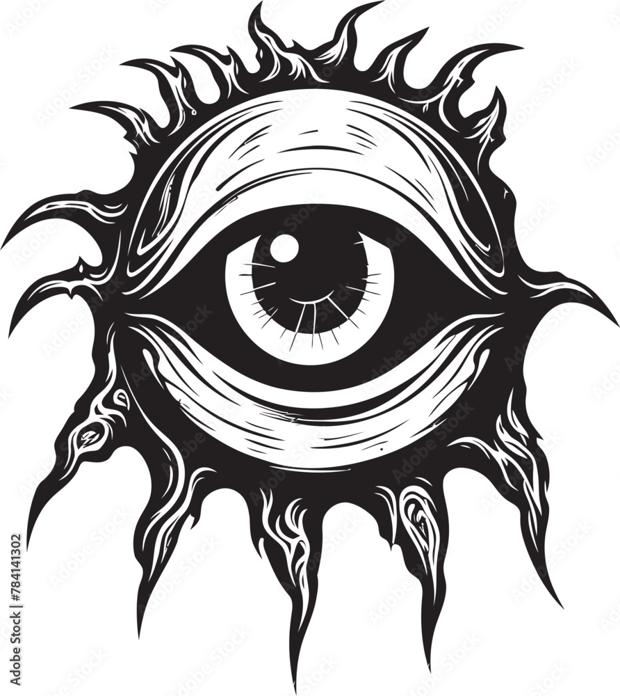 Abyssal Vision Devils Clutch on Eyeball Emblem Hellbound Sight Demons ...