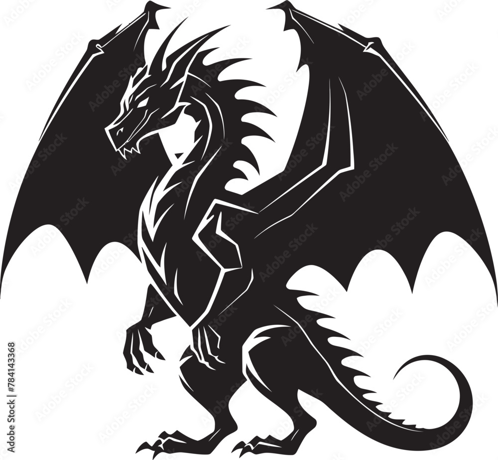 Majestic Mythos Full Body Dragon Symbol Emblem Serpentine Sovereign ...