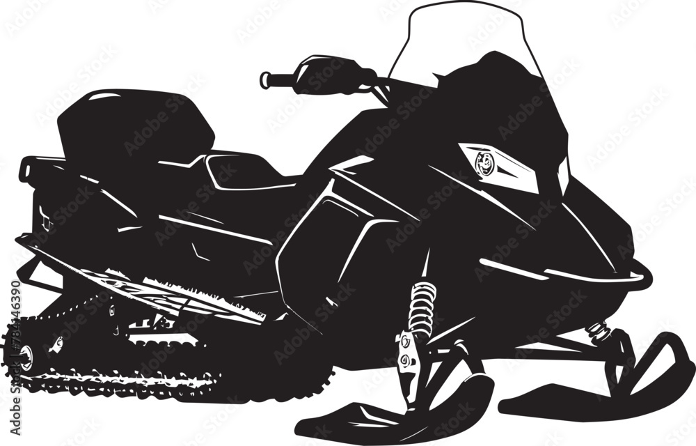 Polar Rider Vector Snowmobile Logo Icon Glacier Glide Man Riding ...