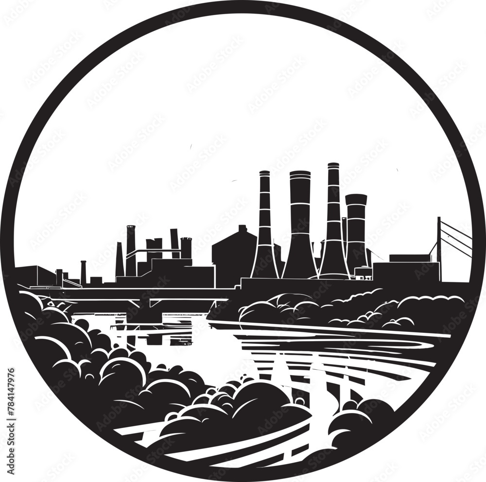 SmogStream River Water and Air Pollution Symbol EcoFog Water and Air ...