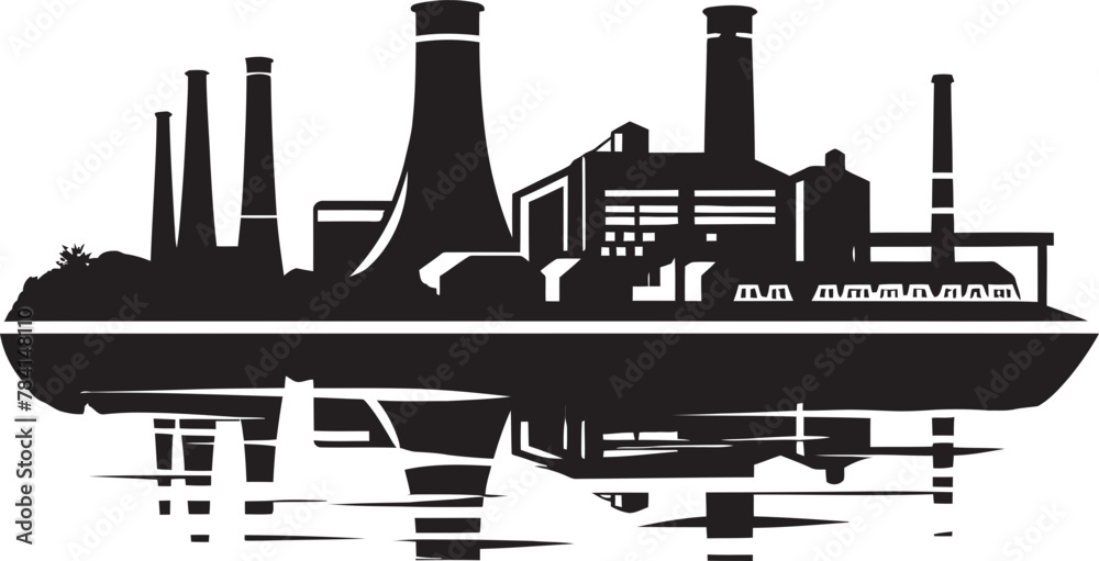 ToxicTrickle Water and Air Pollution Emblematic Symbol PollutedRiver ...