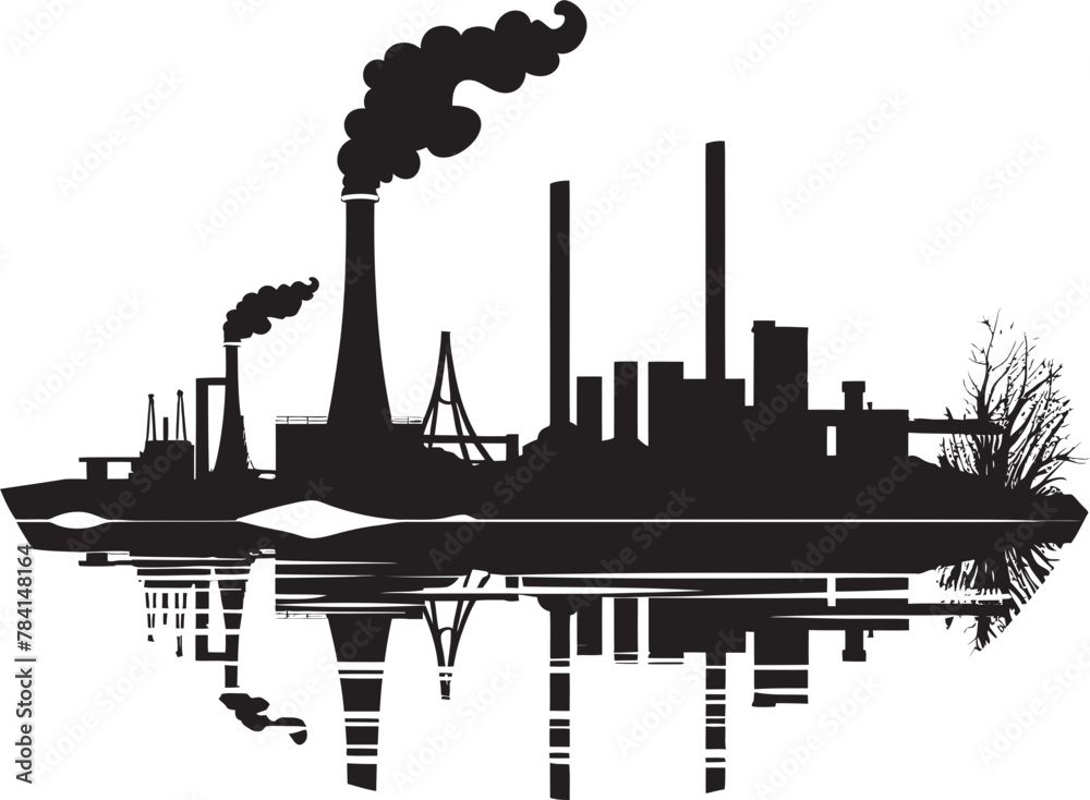 Aquatic Agony Icon River Pollution Vector Design Dirty Delta Symbol ...