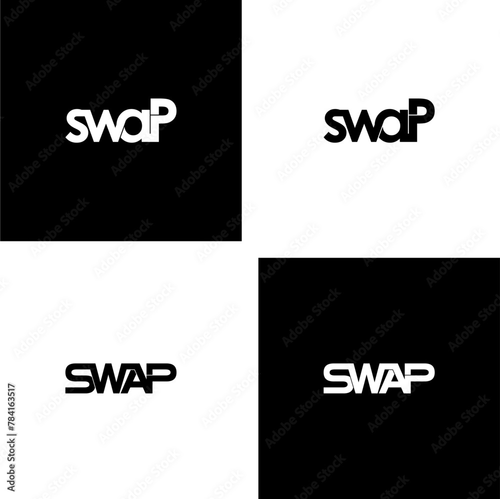 swap typography letter monogram logo design set Stock Vector | Adobe Stock