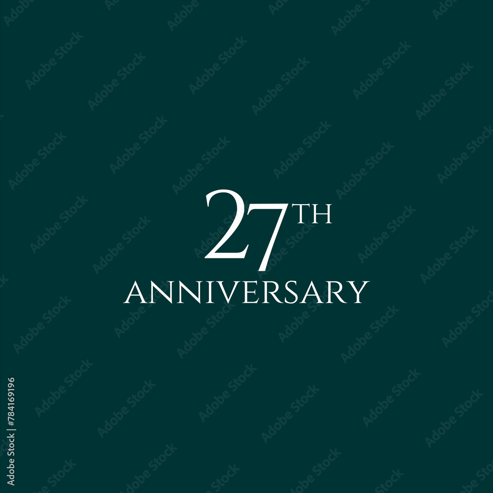 27th logo design, 27th anniversary logo design, vector, symbol, icon ...