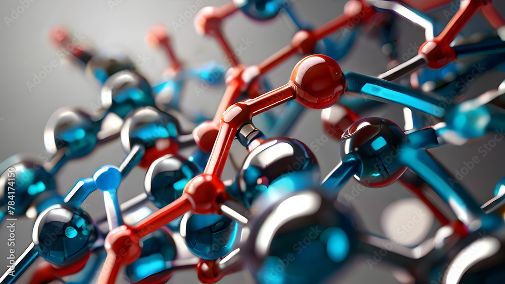 3d illustration of molecule model. Medical Hormonal Science background ...