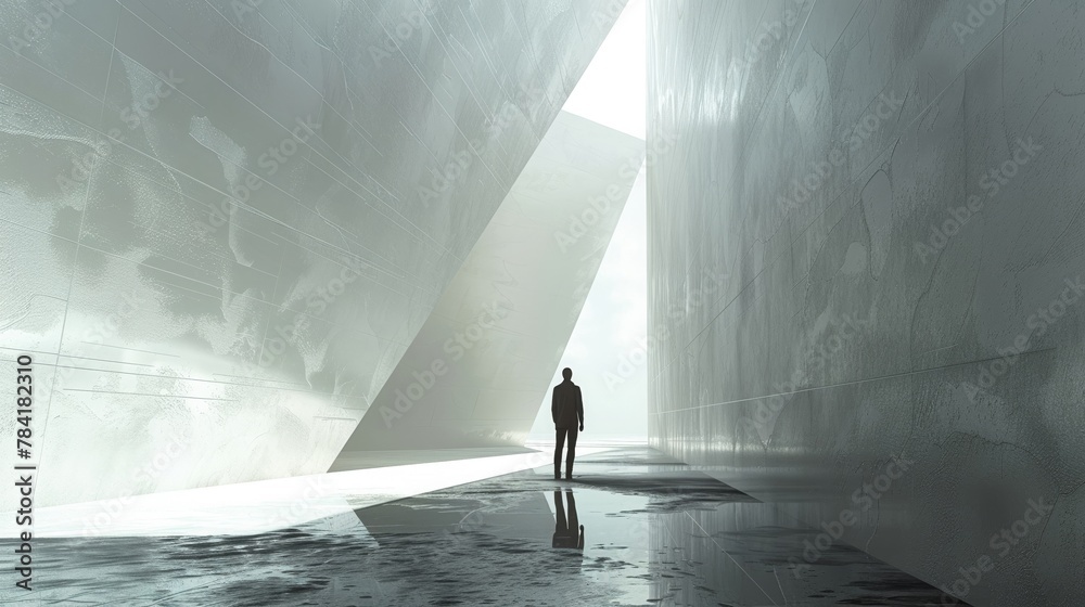 Produce a dynamic and innovative design featuring a mirror reflection ...