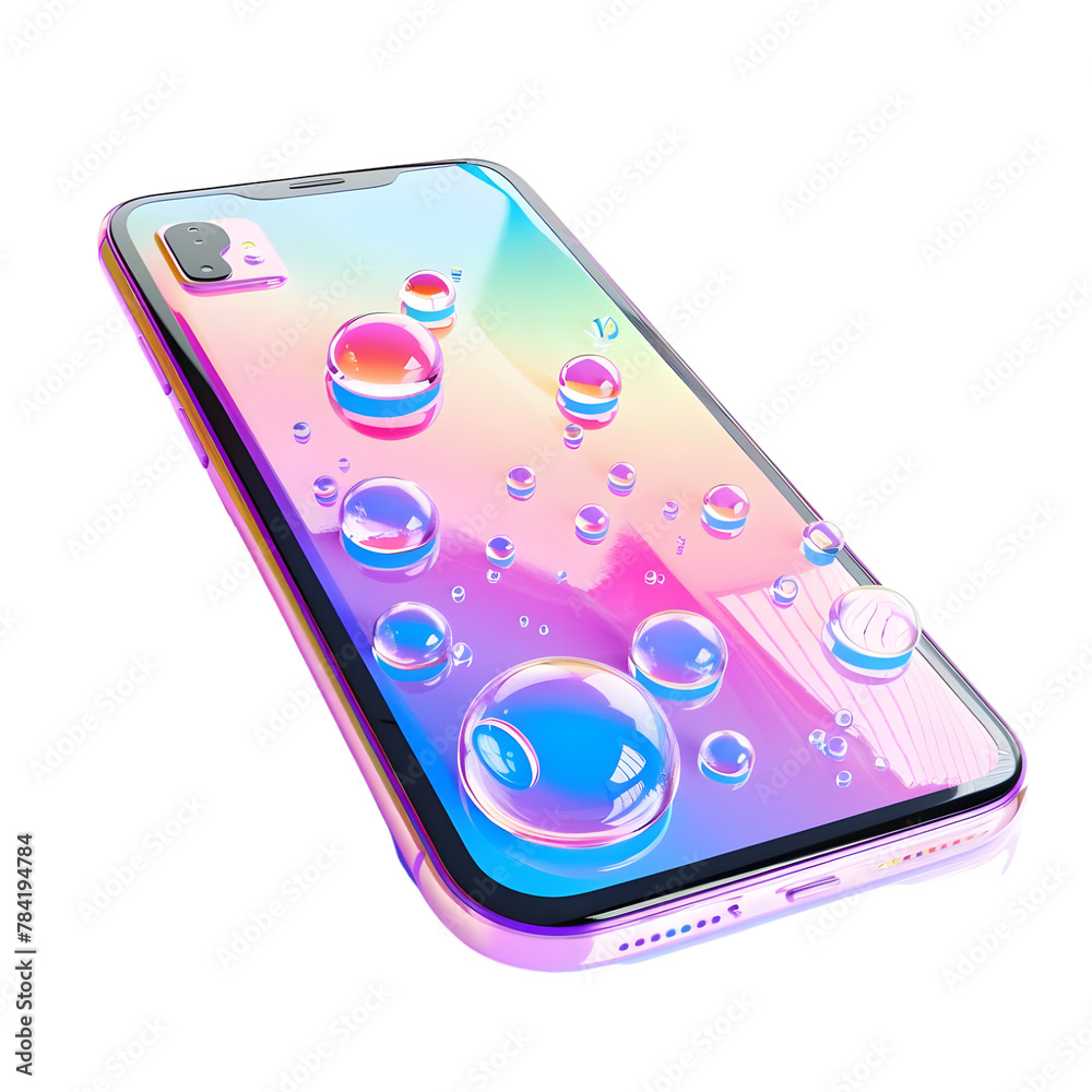 Realistic 3D smartphone isolated on transparent background ...