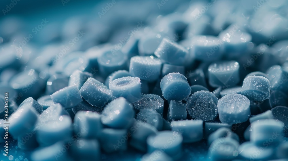 Close-up on new, eco-friendly laundry detergent pellets, embodying the ...
