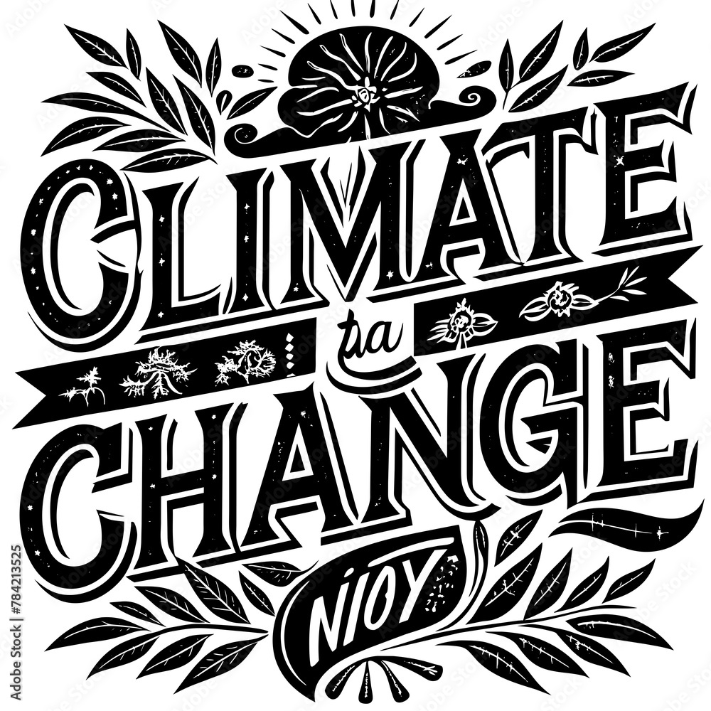 Typography poster design for climate change - Vector - Vector art ...