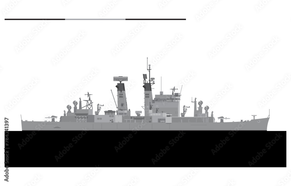 USS ALBANY CG-10 1962. United States Navy guided missile cruiser ...