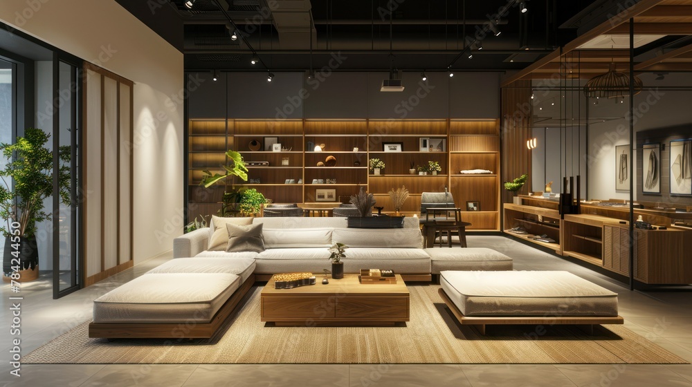 Modern interior view of Nitori store showroom in Gurney Paragon, Penang ...