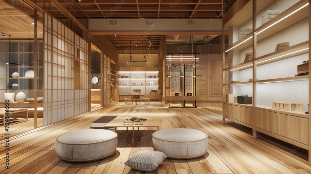 Modern interior view of Nitori store showroom in Gurney Paragon, Penang ...