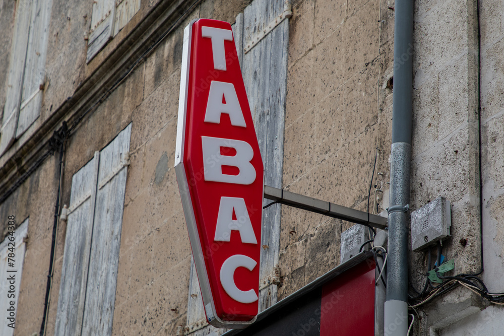 Tabac french brand red logo chain for store tobacco a sign shop wall ...