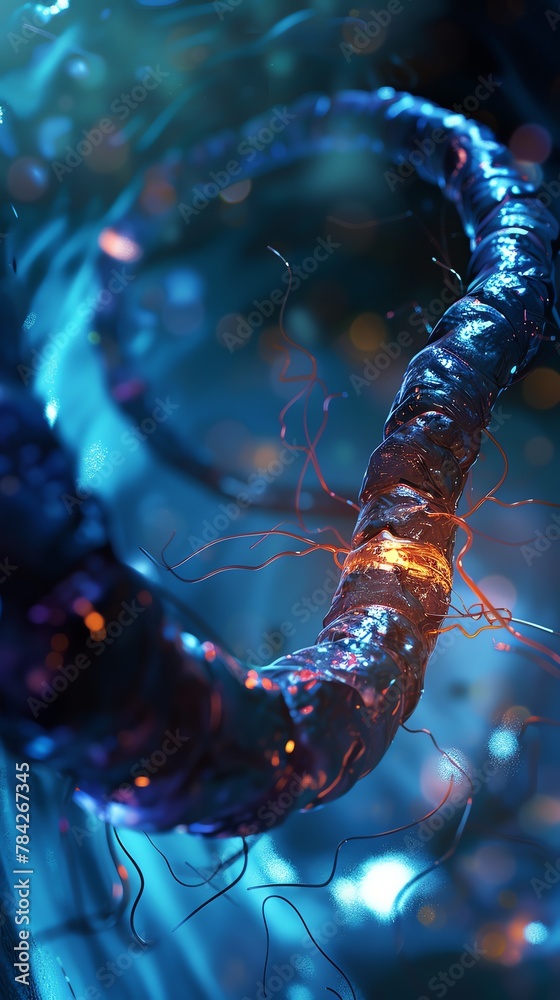 Colonoscopy procedure exploring the large intestine for polyps Stock ...