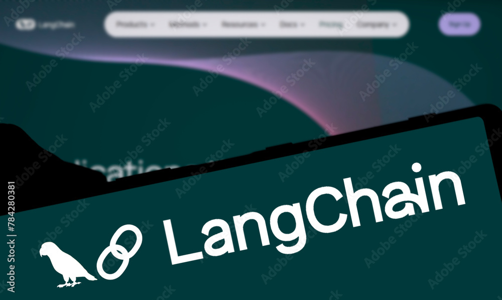Dhaka, Bangladesh- 14 Apr 2024: LangChain logo is displayed on ... Dhaka, Bangladesh- 14 Apr 2024: LangChain logo is displayed on ...