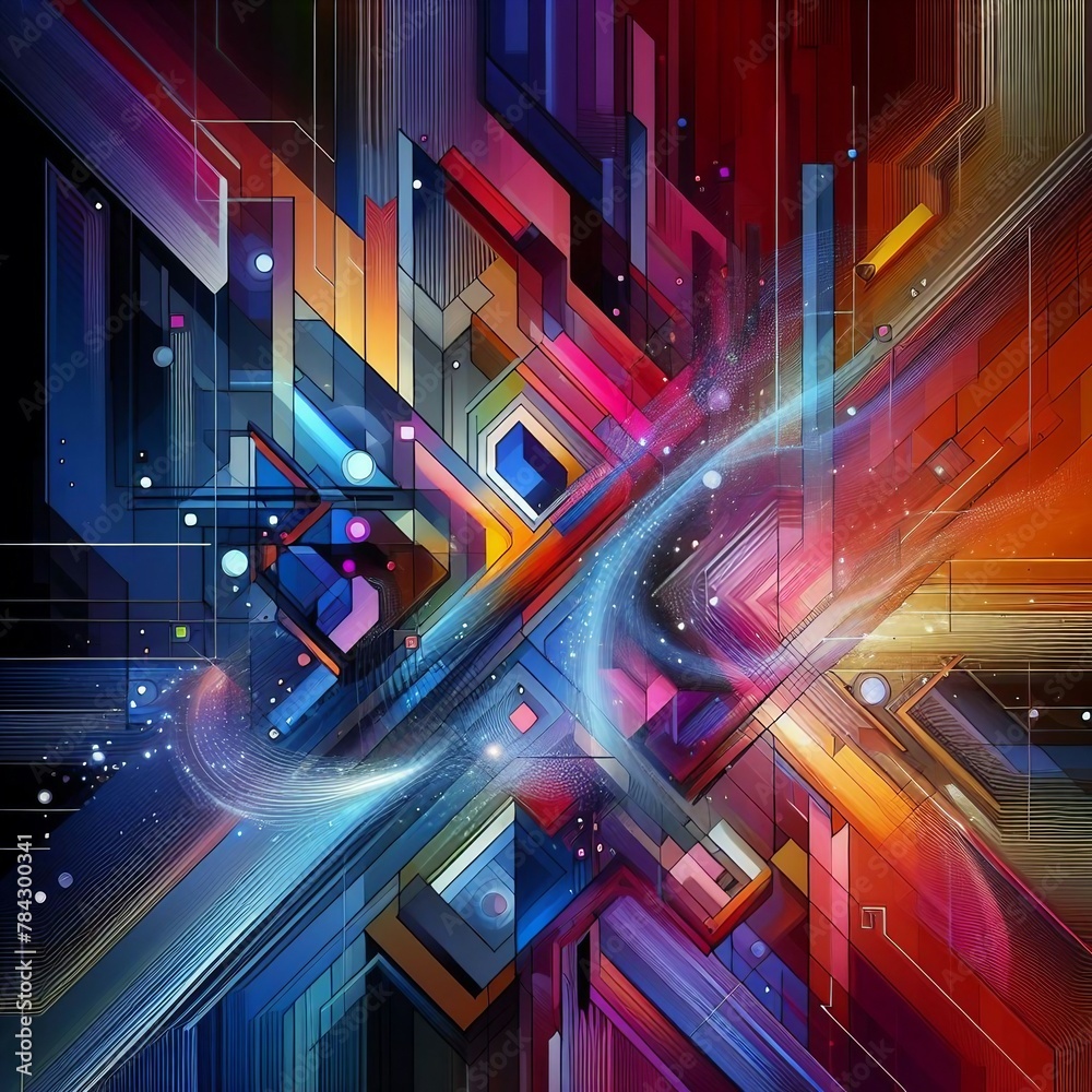 Explore the intersection of art and technology with a dynamic abstract ... Explore the intersection of art and technology with a dynamic abstract ...