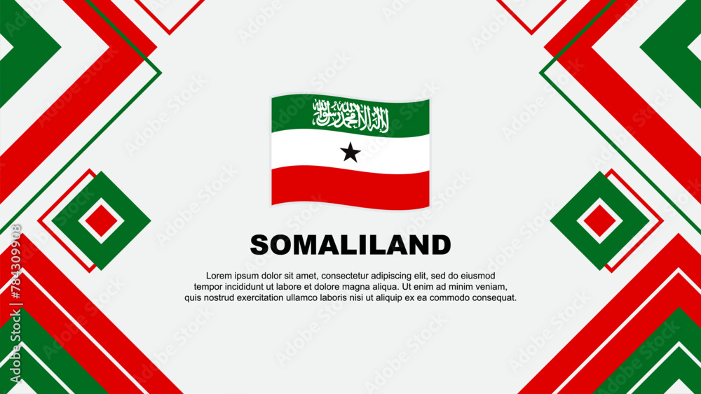 Somaliland Flag Abstract Background Design Template. Somaliland ...