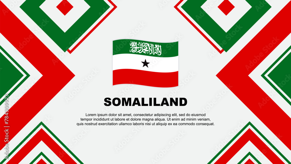 Somaliland Flag Abstract Background Design Template. Somaliland ...
