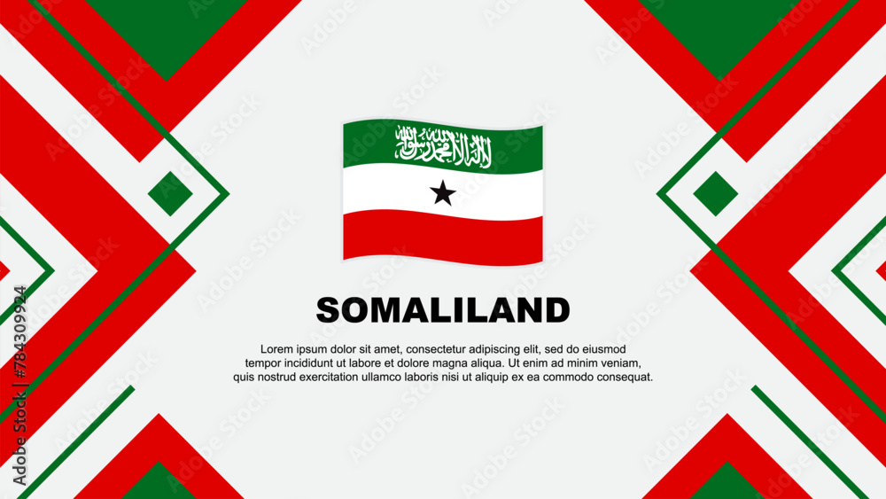 Somaliland Flag Abstract Background Design Template. Somaliland ...
