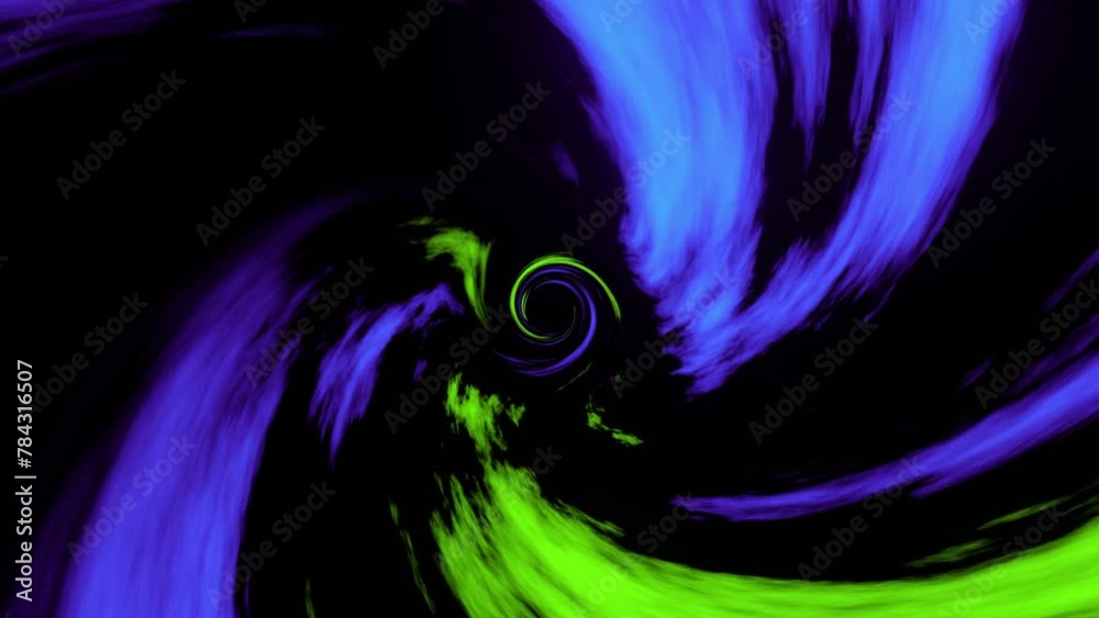 Abstract vortex effect animation of seamless loop. twisted light streaks effect. vortex energy ...